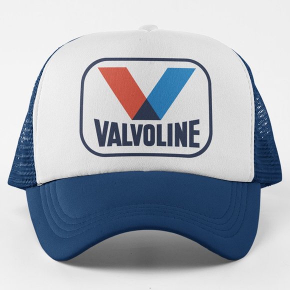 Accessories | New Valvoline 198 Retro Logo Foam Trucker Mesh Snapback Hat 2tone Navy | Poshmark